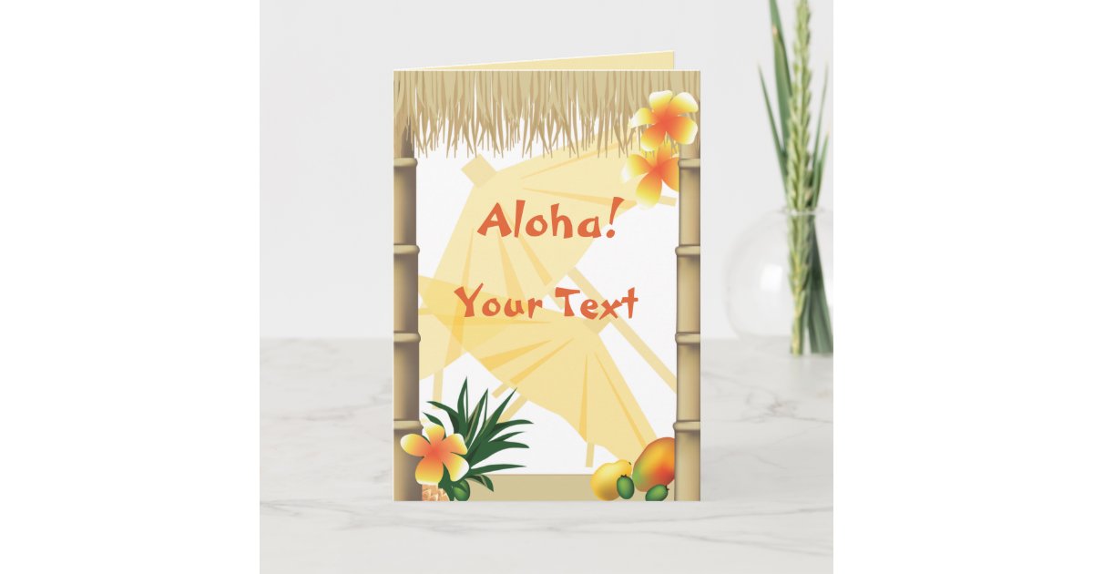 Hawaiian Tropical Luau Party Aloha Greeting Card | Zazzle