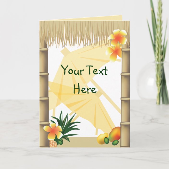 Hawaiian Tropical Luau Party Greeting Card | Zazzle.com