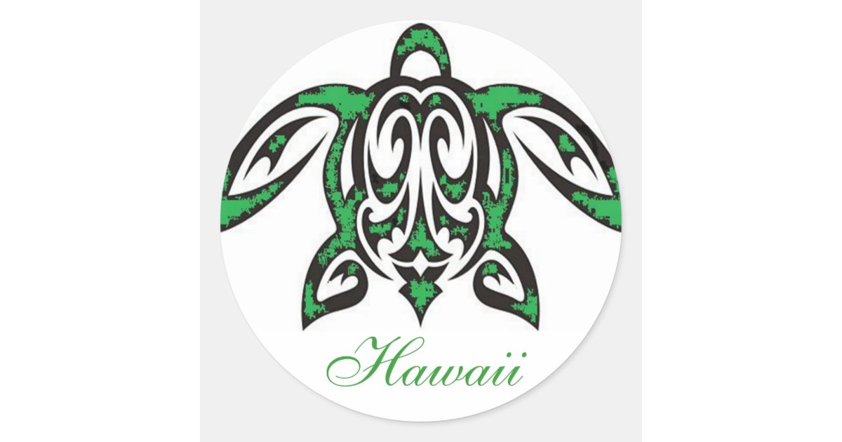 Hawaiian Turtle sticker | Zazzle