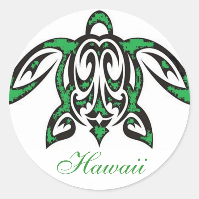 Hawaiian Turtle sticker | Zazzle