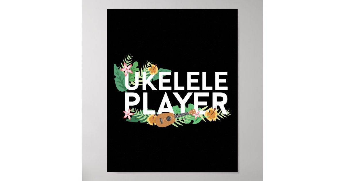 Hawaiian Ukulele Uke Ukulele Player Poster | Zazzle