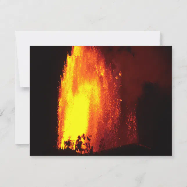 Hawaiian Volcano Lava Invitation | Zazzle