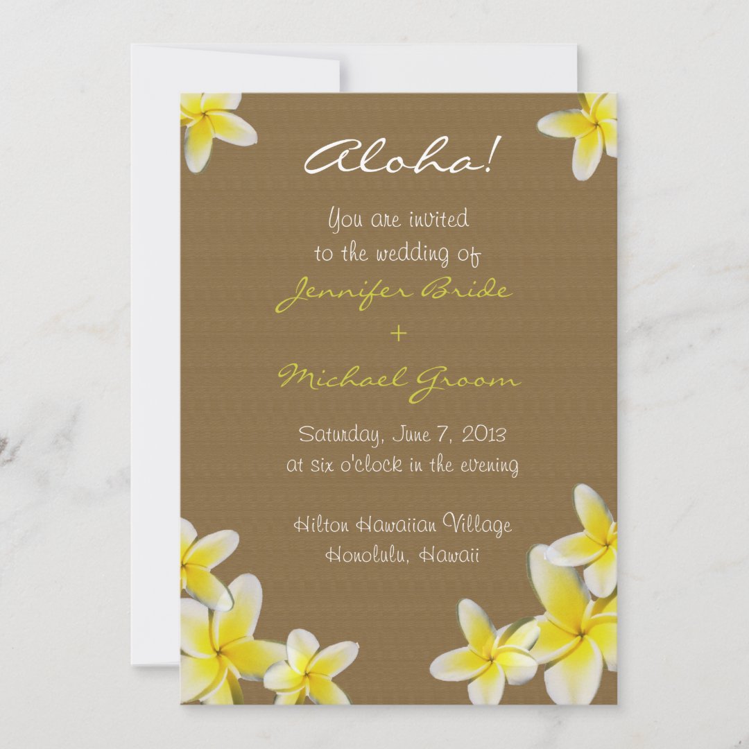 Hawaiian Wedding Invitation | Zazzle