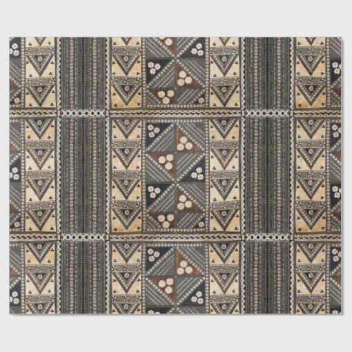 Hawaiian Wedding Tapa Cloth Wrapping Paper | Zazzle