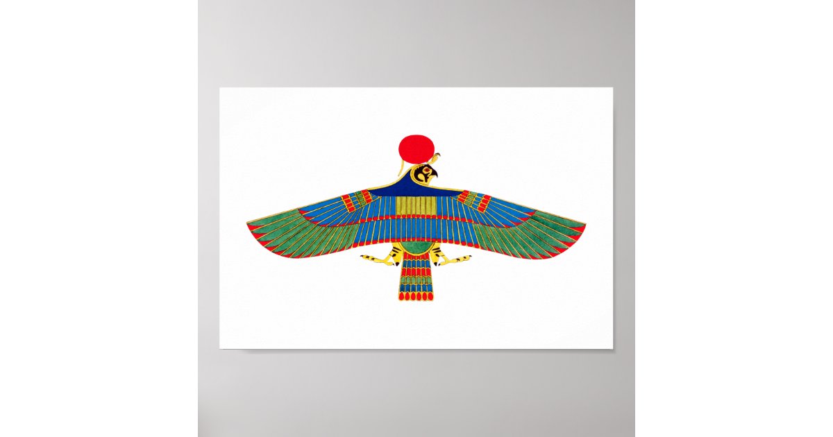 Hawk emblem Ra egypt ancient pharaoh pyramid god h Poster | Zazzle