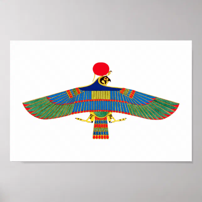 Hawk emblem Ra egypt ancient pharaoh pyramid god h Poster | Zazzle