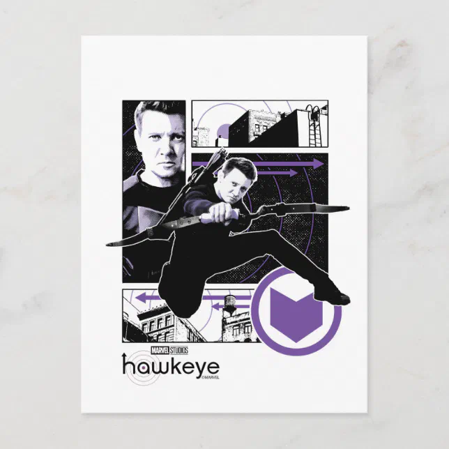 Hawkeye City Graphic Panels Postcard | Zazzle