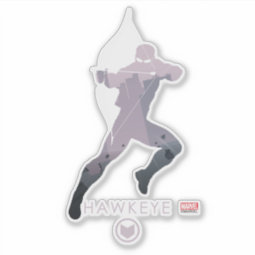 Hawkeye Heroic Silhouette Sticker | Zazzle