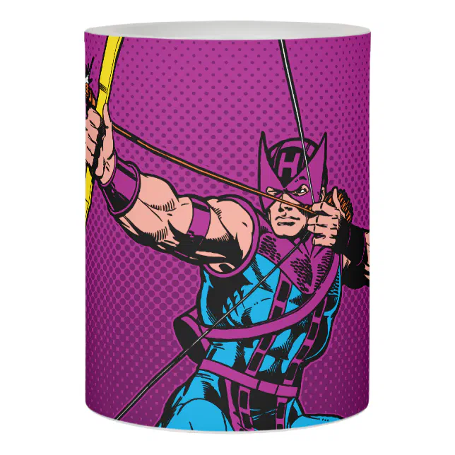 Hawkeye Retro Character Art Flameless Candle | Zazzle