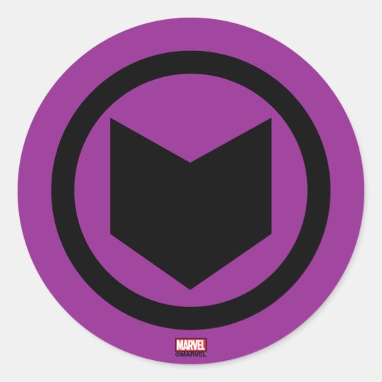 Hawkeye Retro Icon Classic Round Sticker | Zazzle.com