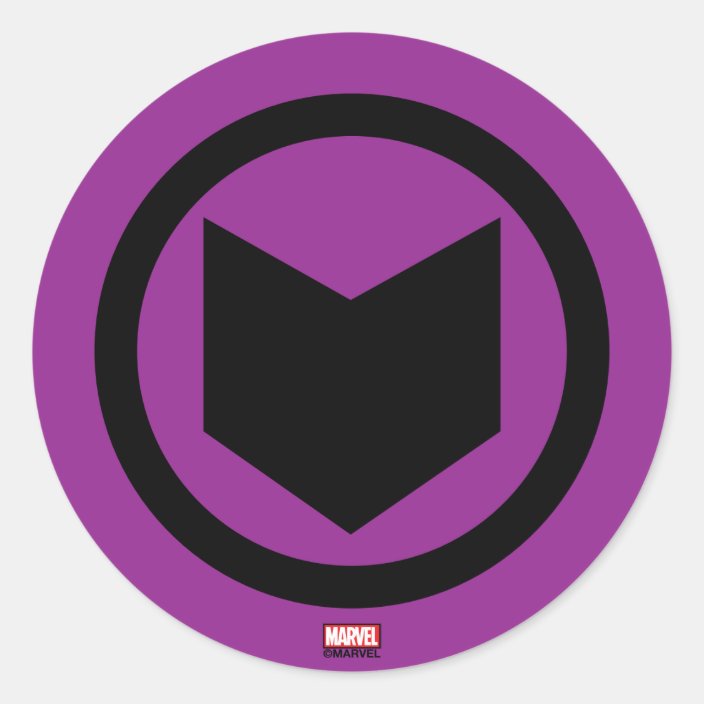 Hawkeye Retro Icon Classic Round Sticker | Zazzle.com