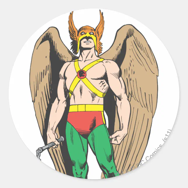 Hawkman Classic Round Sticker | Zazzle