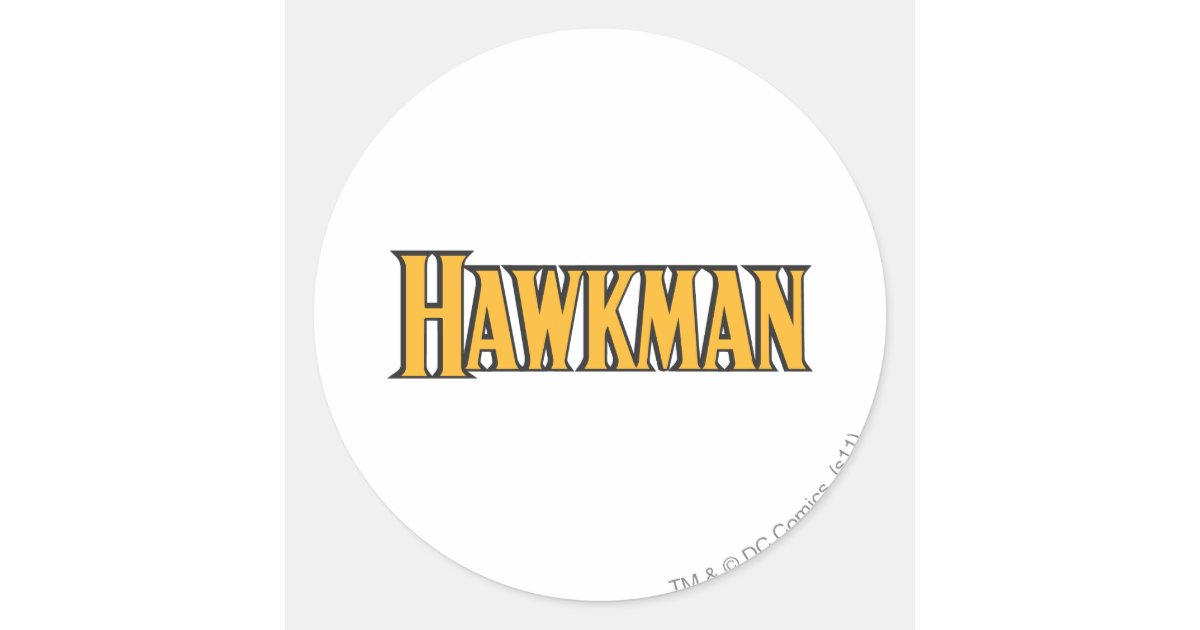 Hawkman Logo Classic Round Sticker | Zazzle