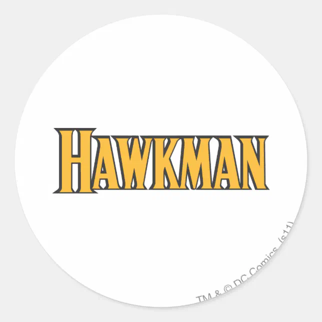 Hawkman Logo Classic Round Sticker | Zazzle