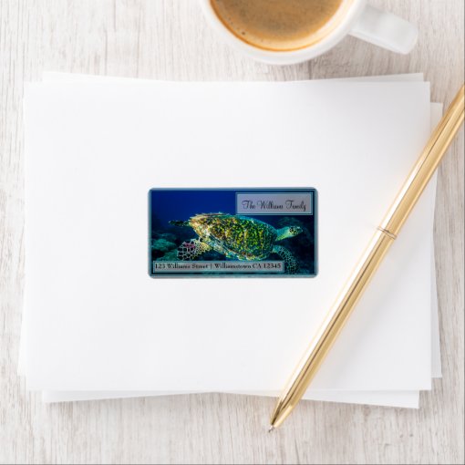 Hawksbill Sea Turtle Address Labels | Zazzle