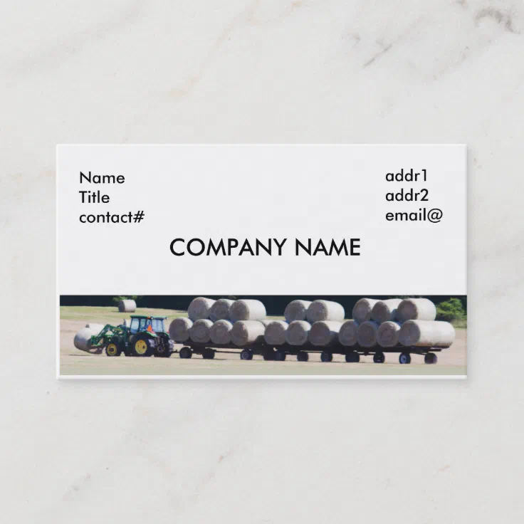 hay farmer business card | Zazzle