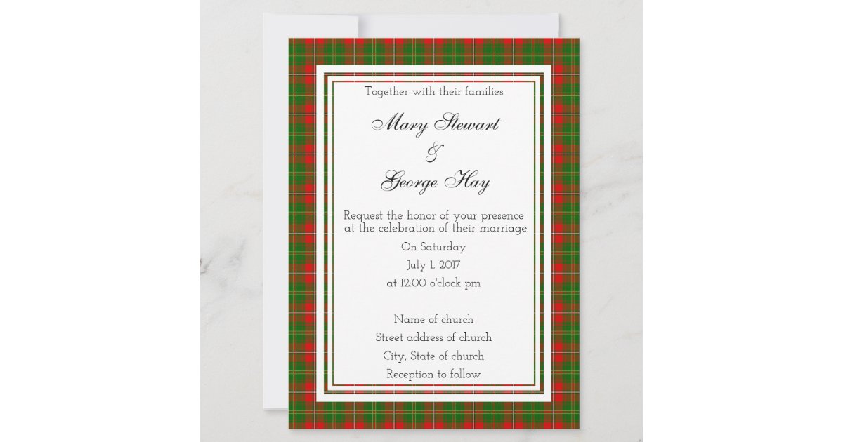 Hay Scottish Wedding Invitation | Zazzle