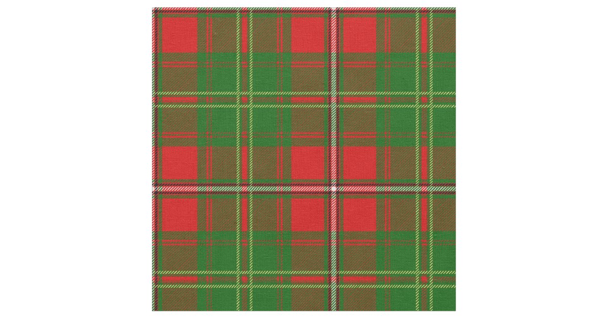 Hay Tartan Print Fabric | Zazzle