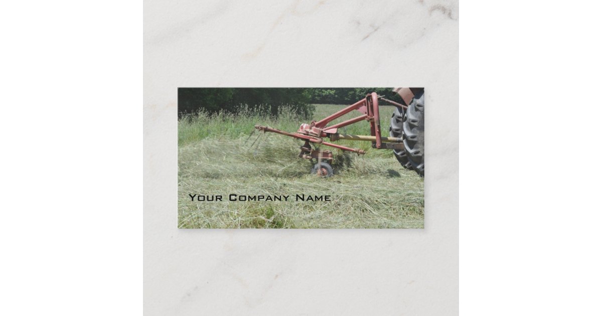 Hay tedder business card | Zazzle