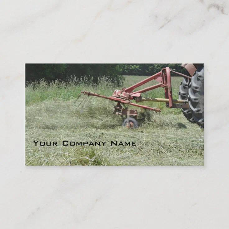 Hay tedder business card | Zazzle