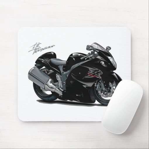 Hayabusa Black Bike Mouse Pad | Zazzle