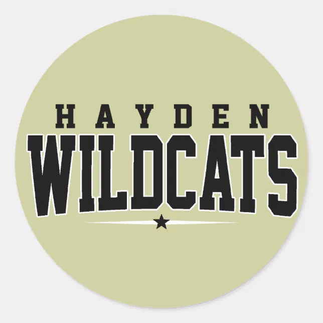 Hayden High School; Wildcats Classic Round Sticker | Zazzle