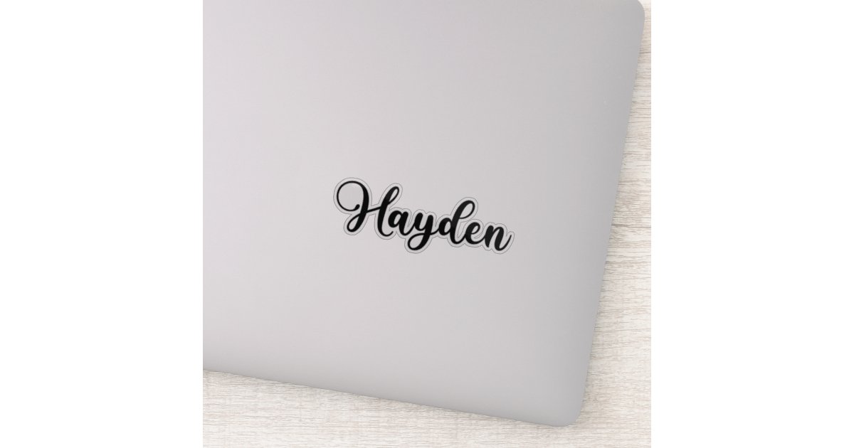Hayden Name - Handwritten Calligraphy Sticker | Zazzle