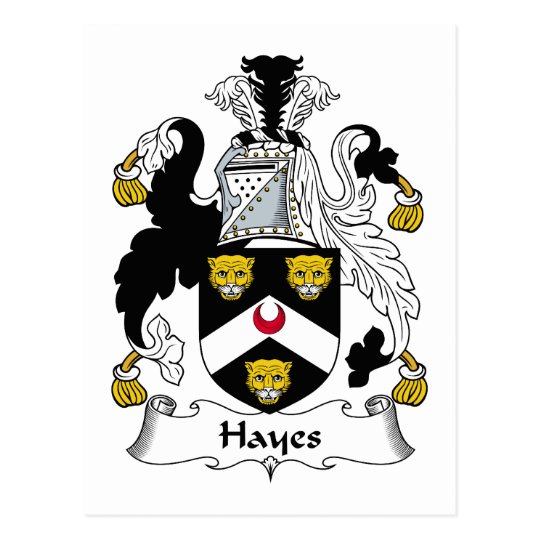 Hayes Family Crest Postcard | Zazzle.com