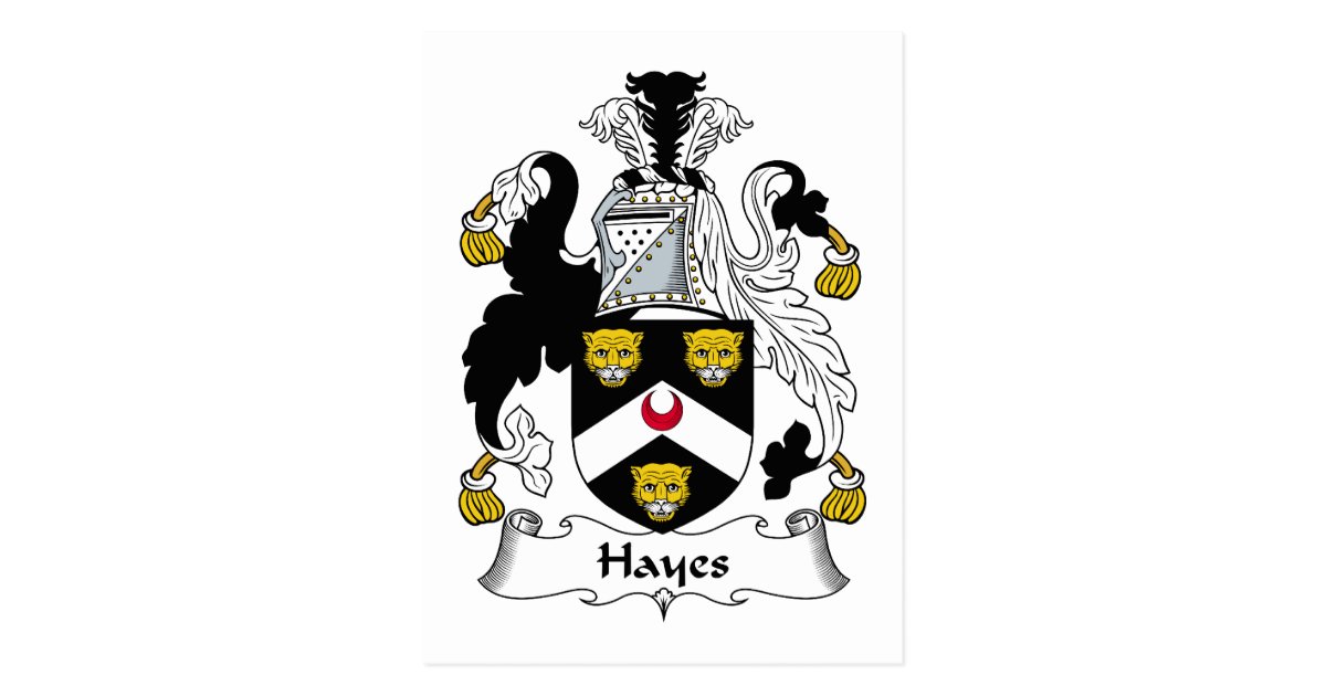 Hayes Family Crest Postcard | Zazzle.com