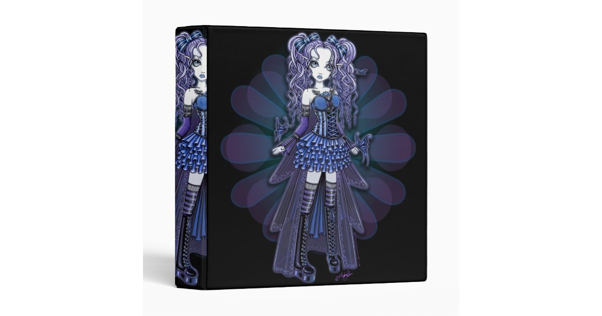 "Haylee" Purple Tattoo Butterfly Fairy Art Binder | Zazzle