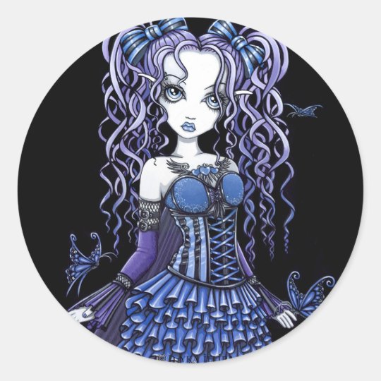 "Haylee" Purple Tattoo Butterfly Fairy Stickers | Zazzle.com