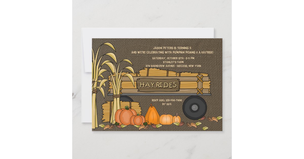 Hayrides for Sale Invitation | Zazzle