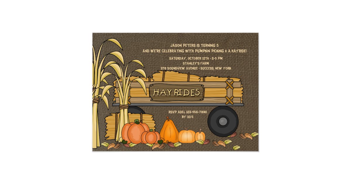 Hayrides for Sale Invitation | Zazzle.com