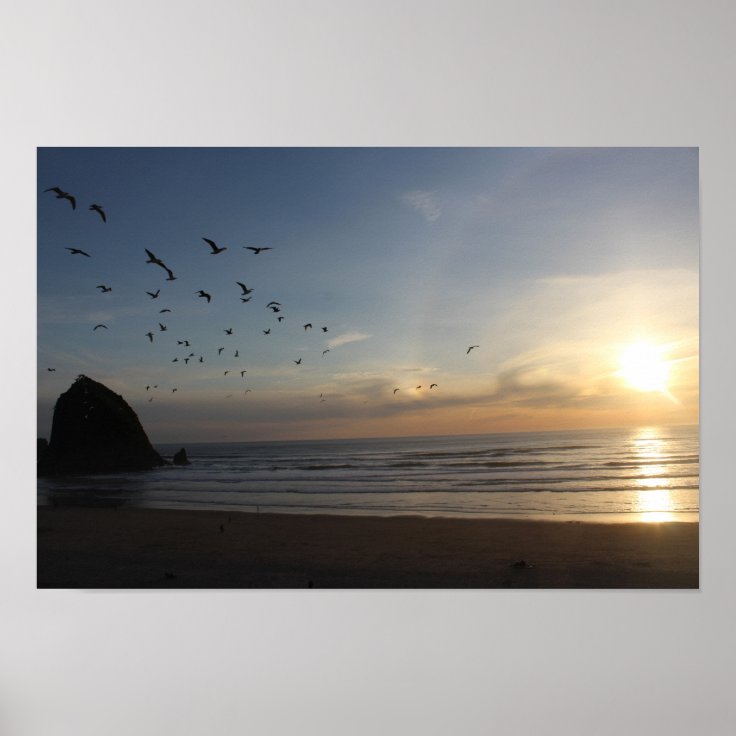 Haystack Rock, Cannon Beach Oregon Poster | Zazzle