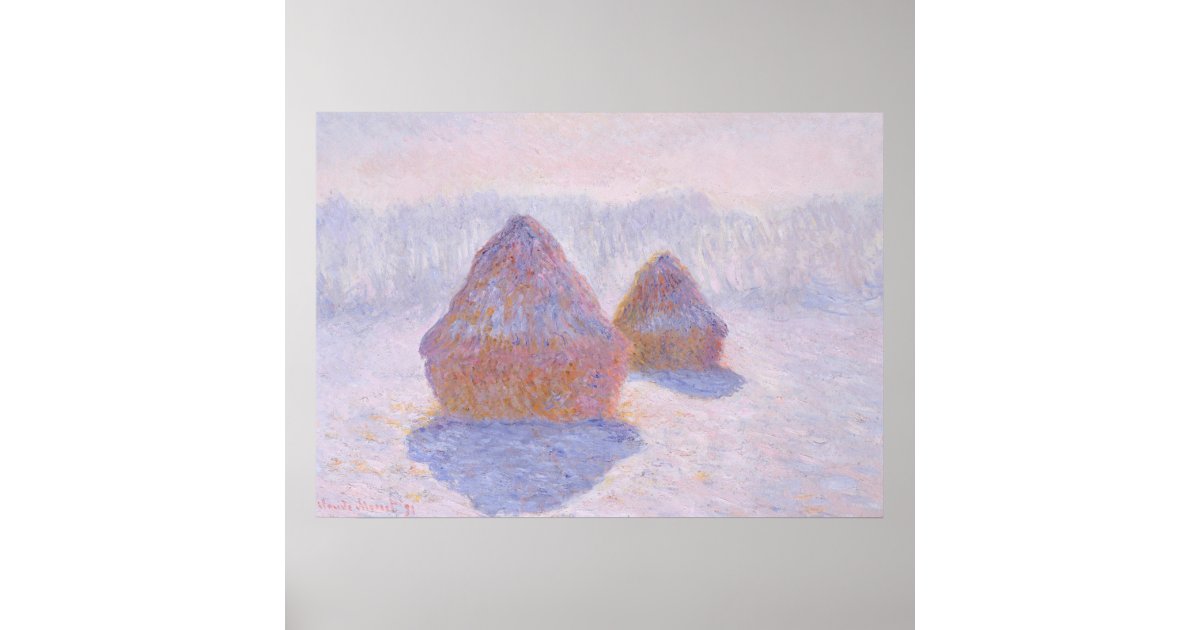 Haystacks by Claude Monet Poster | Zazzle