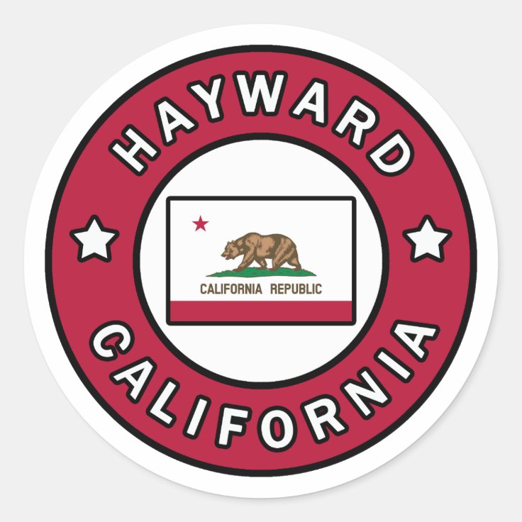 Hayward California Classic Round Sticker | Zazzle