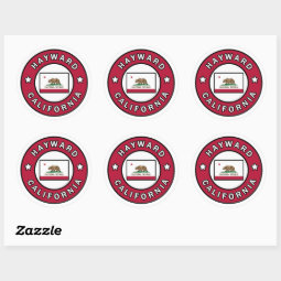 Hayward California Classic Round Sticker | Zazzle