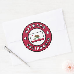Hayward California Classic Round Sticker | Zazzle