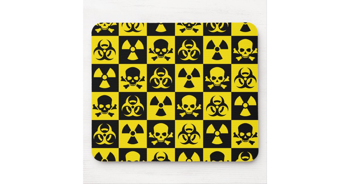 Hazard Pattern Mouse Pad | Zazzle