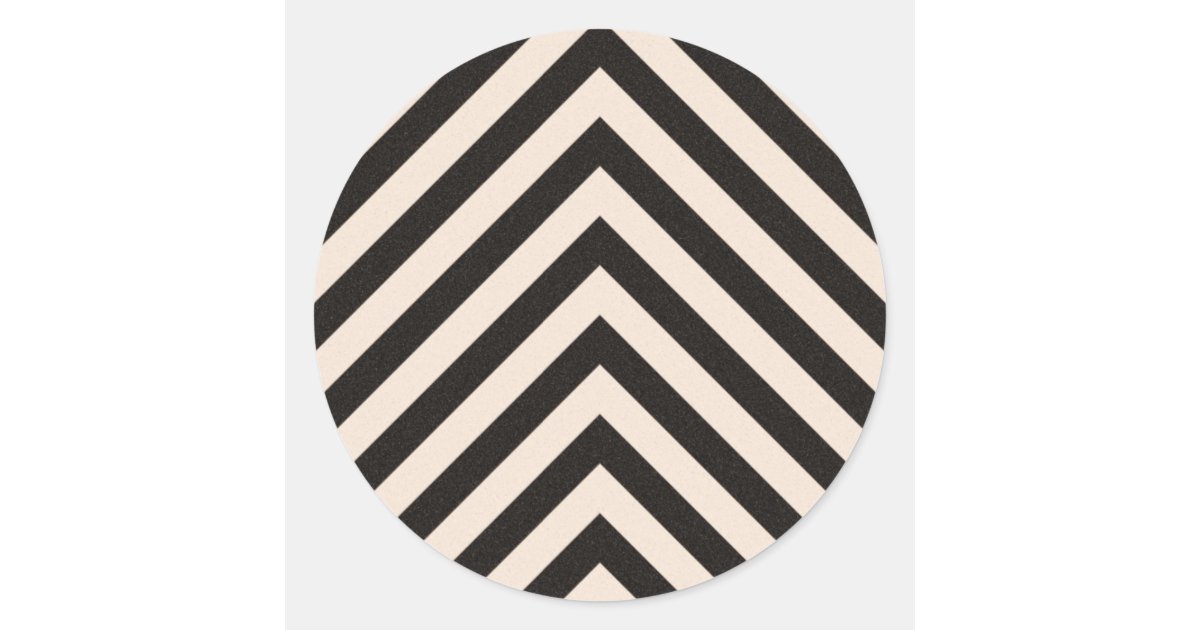 Hazard Stripes Classic Round Sticker | Zazzle