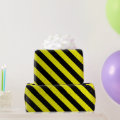 Hazard Warning Black & Yellow Wrapping Paper | Zazzle