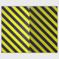 Hazard Warning Black & Yellow Wrapping Paper | Zazzle
