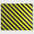 Hazard Warning Black & Yellow Wrapping Paper | Zazzle