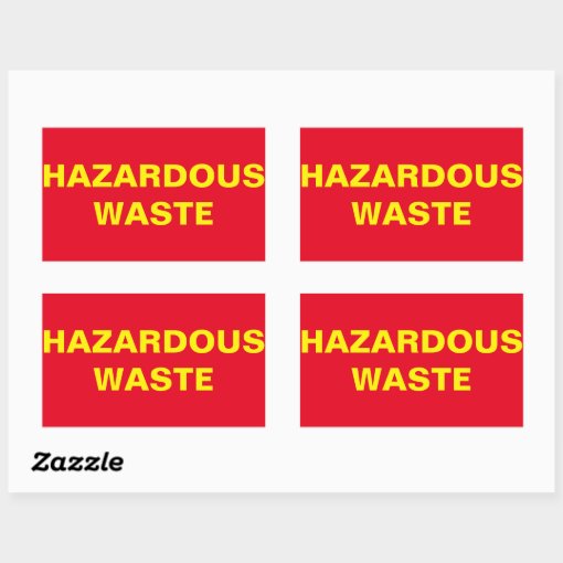 Hazardous Waste Sign Rectangular Sticker | Zazzle
