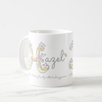 Hazel name meaning monogram H mug | Zazzle