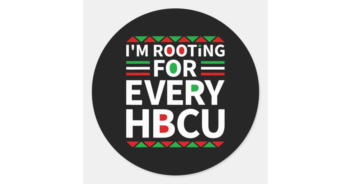 Hbcu Black History Pride Historical Black College Classic Round Sticker ...