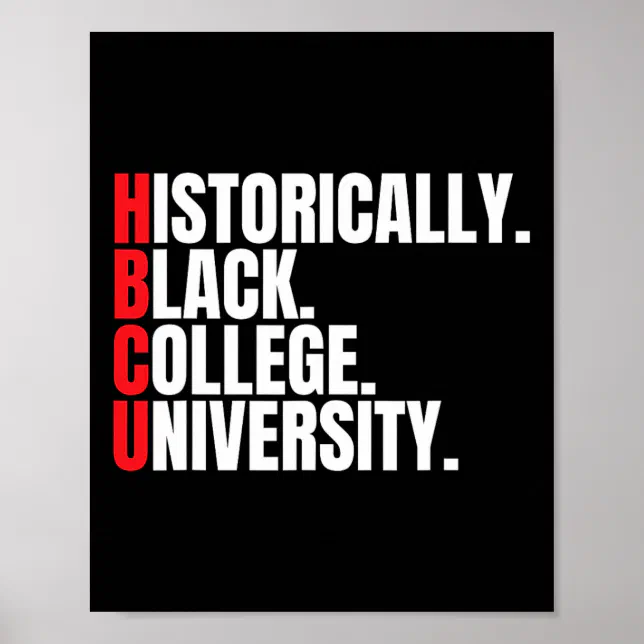 Hbcu Historically Black College And University Men Poster | Zazzle