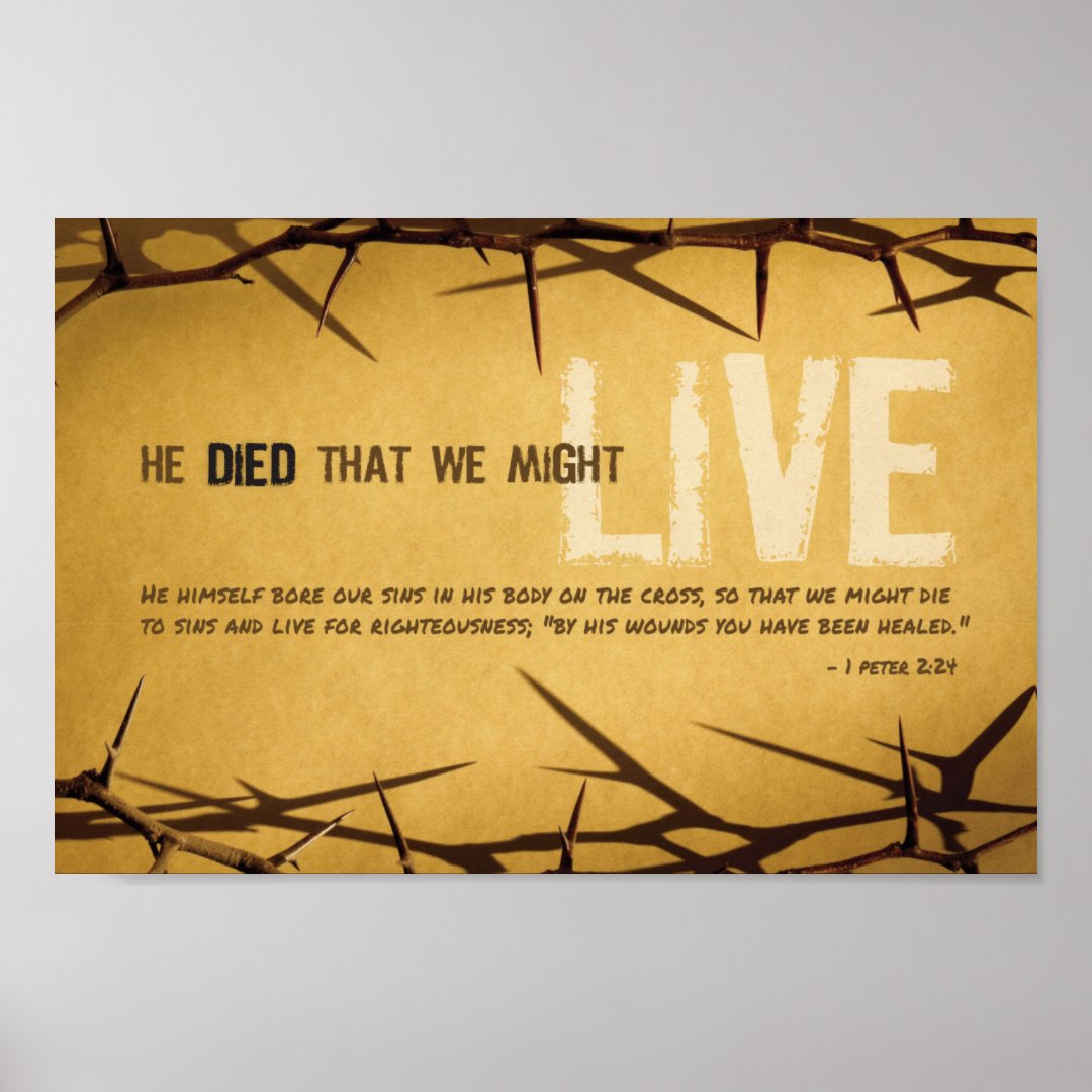 He Died that We Might Live Art Poster | Zazzle