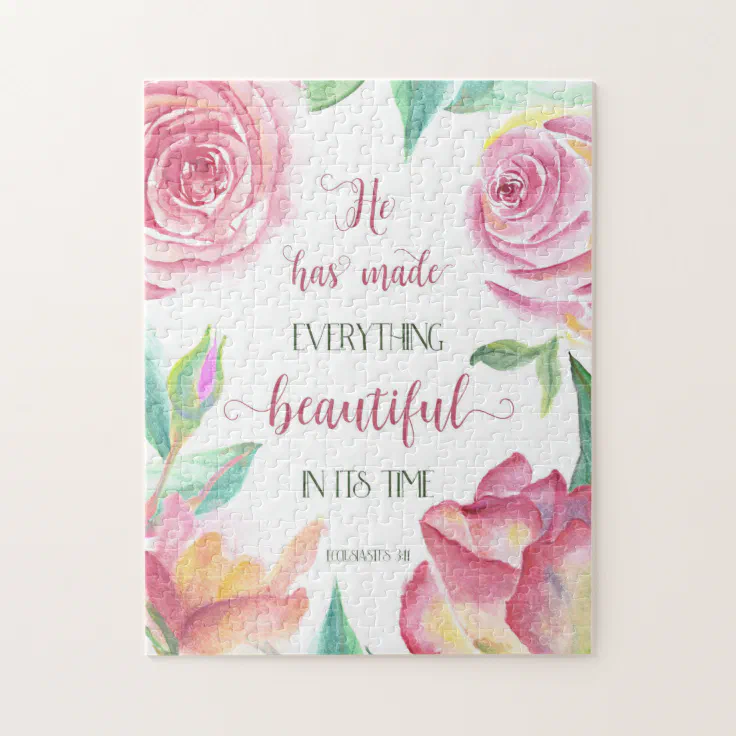 He Has Made Everything Beautiful Ecclesiastes 3:11 Jigsaw Puzzle | Zazzle