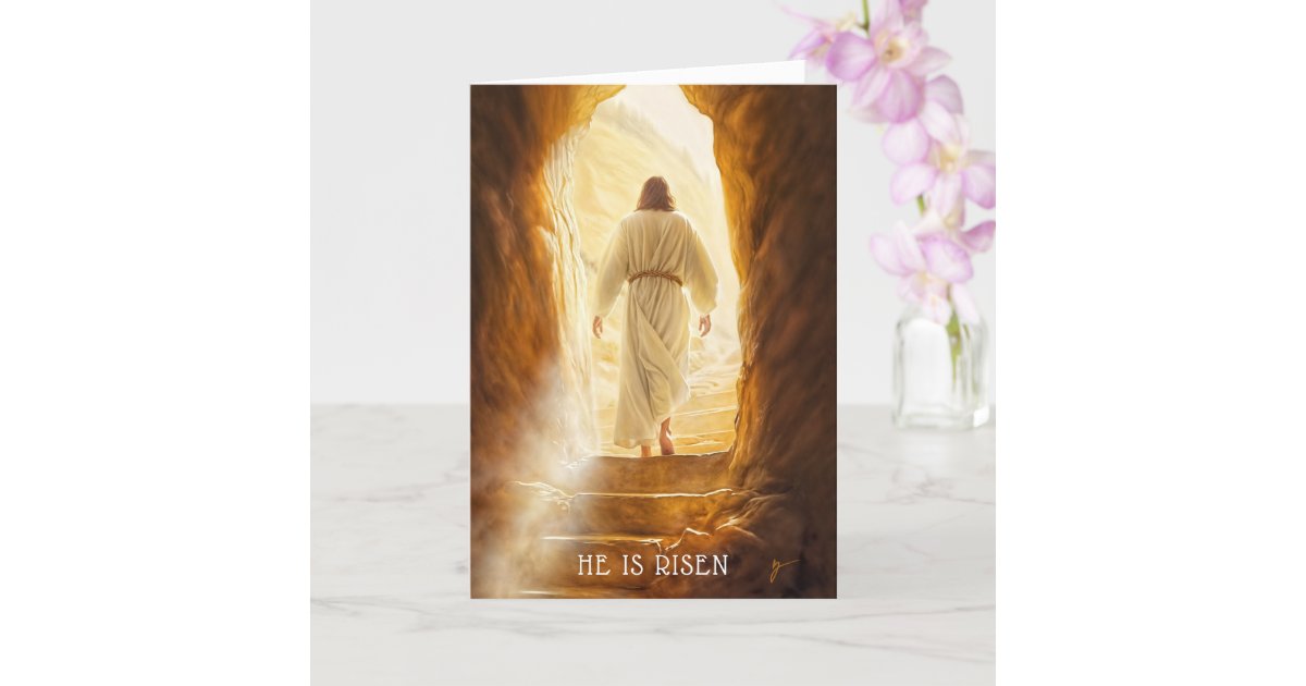 He is Risen Easter Card | Zazzle